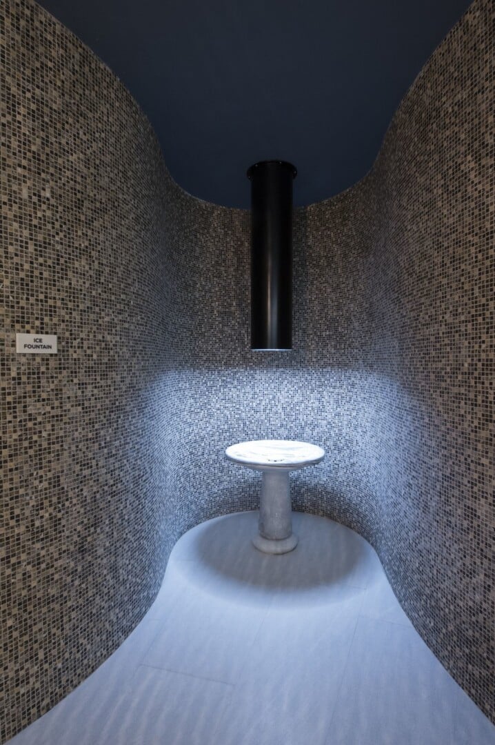 Refreshing Ice Fountain spa sessions | Euphoria Retreat
