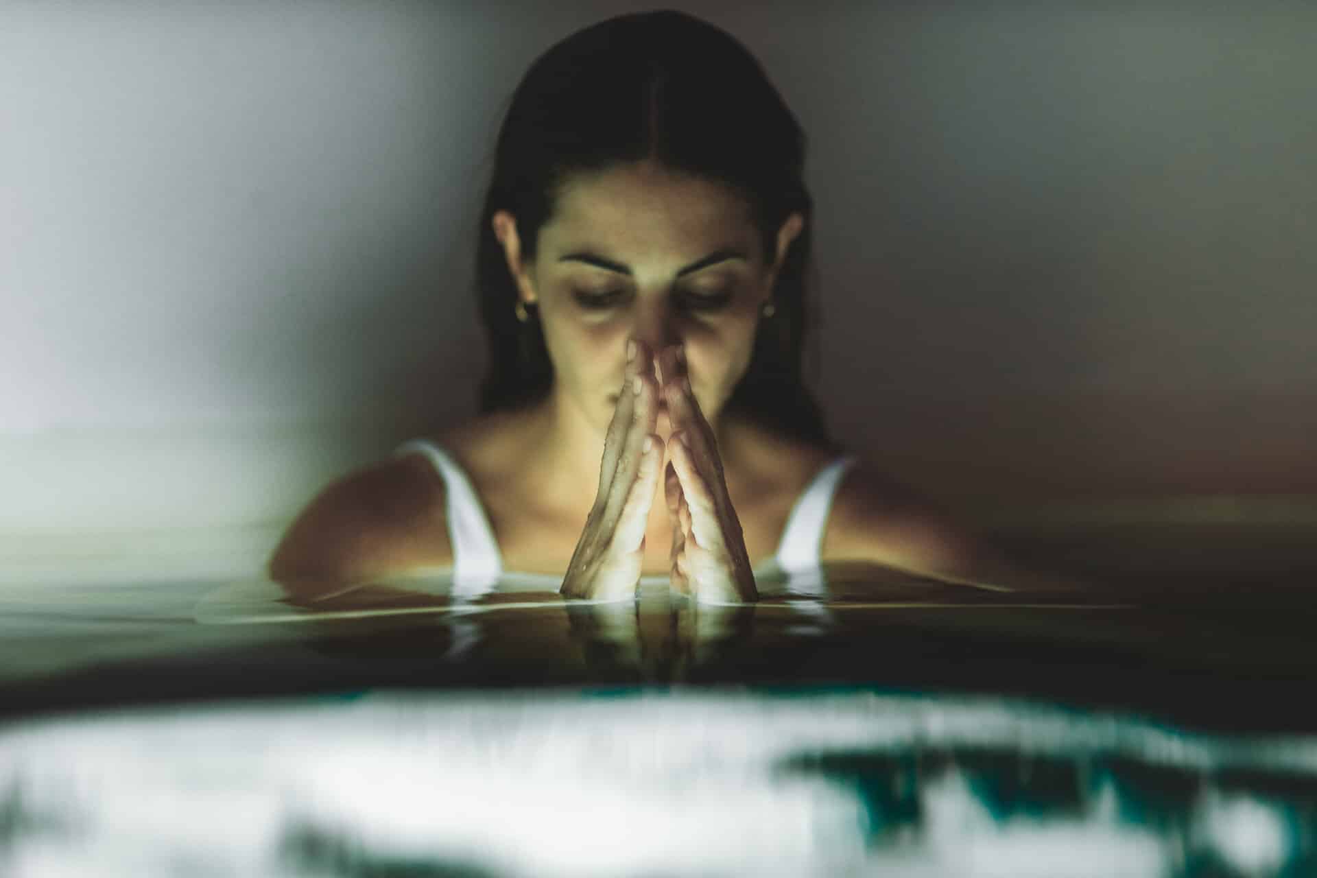 Aquatic bodywork in our heated Watsu pool | Euphoria Retreat